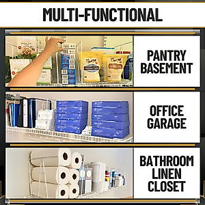 Evelots 8 Pack Wire Shelf Dividers for Closet/Office/Pantry/Garage-New & Improved-Vertical Storage/Organization-Easy No Tool Install-Plastic Coated Steel