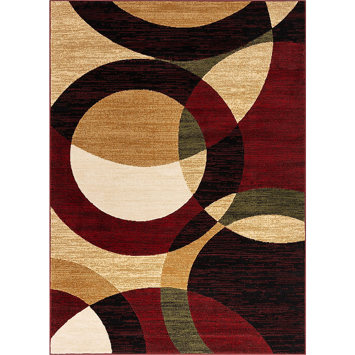 Well Woven Dulcet Bingo Red Modern Geometric Area Rug (5'3" x 7'3")