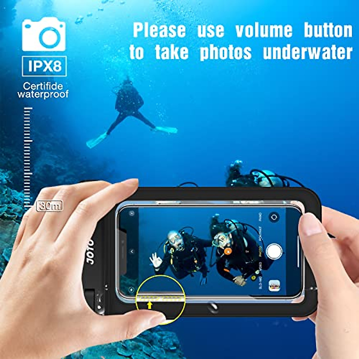 JOTO Universal Waterproof Phone Pouch Bundle with Universal Waterproof Cell Phone Dry Bag