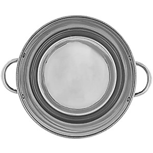 McSunley Stockpot with Encapsulated Bottom Base, 12 qt, Stainless Steel