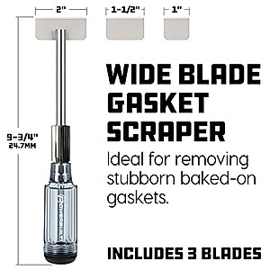 Powerbuilt 648501 Wide Blade Gasket Scraper Silver