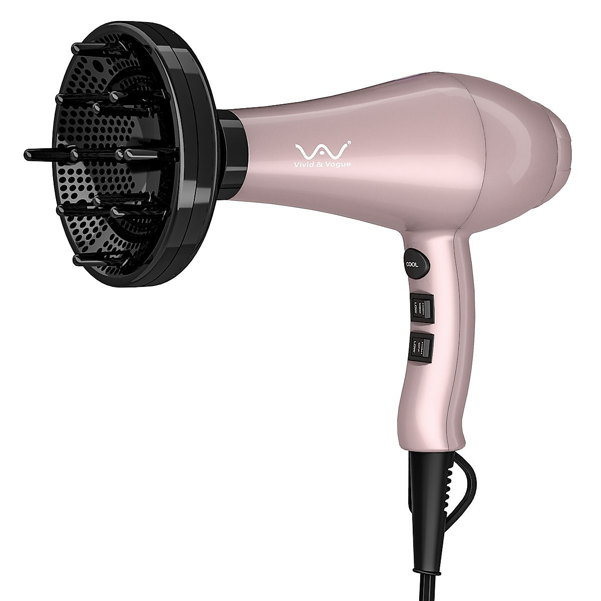 1875W Powerful Negative Ions Hair Dryer Ceramic Professional Far Infrared Blow Dryer 2 Speeds 3 Heating Settings With Diffuser Concentrator & Comb