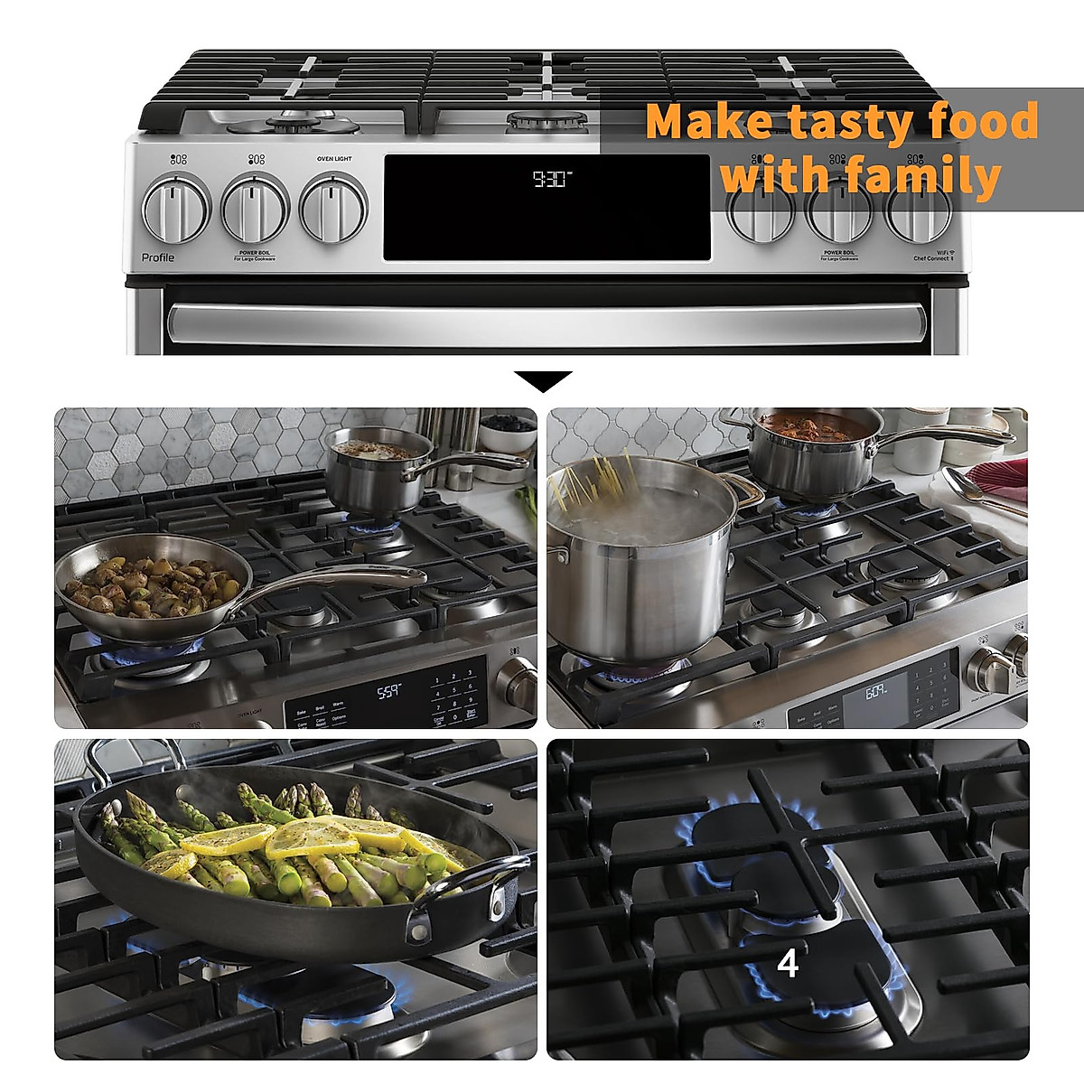 WB31X27150 Stove Grate Replacement for GE Stove Parts, JXGRATE1 WB31X24737 Center Grate for General Electric Gas Range Parts Surface Burner Grate GE Cast Iron Rack 1 Pack