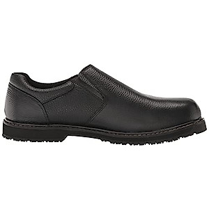 Dr. Scholl's Shoes Men's Winder II Slip Resistant Work Loafer,Black Leather,15