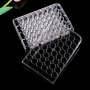 UKCOCO Plastic Premium Culture Plate 48 Well Cell Culture Plate for Lab