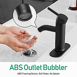 Black Bathroom Sink Faucet Single Hole matte black bathroom faucet Vanity Basin Mixer Tap with Deck Mount