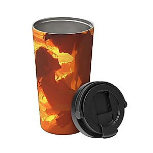 WANGXUEE Beach sunset Print 500ml Stainless Steel Travel Tumbler Double Wall Vacuum Insulated Coffee Mug