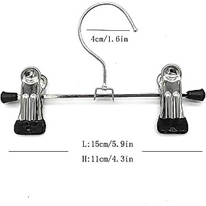 Boot Hangers with Clips, Double Adjustable Clips Boot Rack Organizer, Boot Holders to Keep Them Straight, Portable Multifunctional Hangers for Jeans, Hats, Tall Boots, Towels 6 Pack