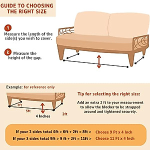 ECOHomes Under Couch Guards Toy Blocker - Strap Barrier for Under Sofa, Bed & Furniture Bottom Stop Things from Going Under | Easy to Install Gap Bumper Stopper for Toys (9 Ft by 1.5 Inch)