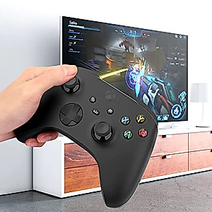 TOMSIN Replacement Joysticks for Xbox One Series X/S Controller,4PCS True Rubberized Thumbsticks Repair Kit for Xbox One Wireless Controller(Black)