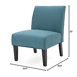 Christopher Knight Home Kassi Fabric Accent Chair, Dark Teal 29. 50”D x 22. 50”W x 32. 00”H