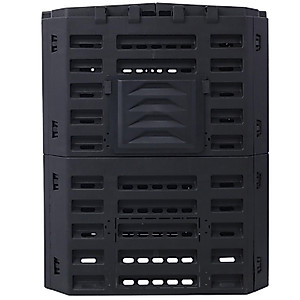 FRITHJILL 90 Gallon Garden Composter Bin - Premium Recycled Plastic, Large 340 Liter Capacity, Easy Assembly, Lightweight, Aerating Outdoor Compost Box for Fertile Soil