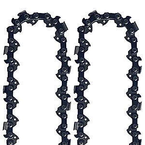 Opuladuo 2PC 8 Inch Chainsaw Chain, 8" Replacement Chain for Black & Decker LPP120, LPP120B Pole Saw and More - 3/8" - .043" - 34 Drive Links