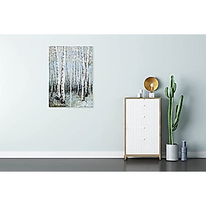 YHSKY ARTS Birch Tree Canvas Wall Art - Abstract Forest Paintings with Textured - 2 Pieces Nature Pictures for Living Room Bedroom Bathroom Decor