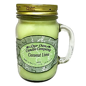 Our Own Candle Company Coconut Lime Scented 13 Ounce Mason Jar Candle