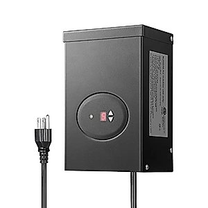 DEWENWILS 120W Low Voltage Landscape Transformer, Outdoor Transformer with Timer and Photocell Sensor, 120V AC to 12V AC, Weatherproof, for LED Lighting, Spotlight, Pathway Light, ETL Listed