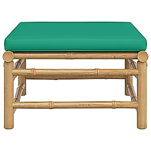 Patio Footstool with Green Cushion Bamboo The Ultimate Patio Experience Leisurely Outdoor Experiences