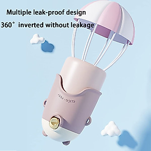 Credrink 12oz Insulated Water Bottle for Kids,Water Bottle with Straw,kids Stainless Steel Water Bottle,Kids Water Bottle for School,Leak-Proof and Scald-Proof with Cute Designf for Girls & Boys（Pink）