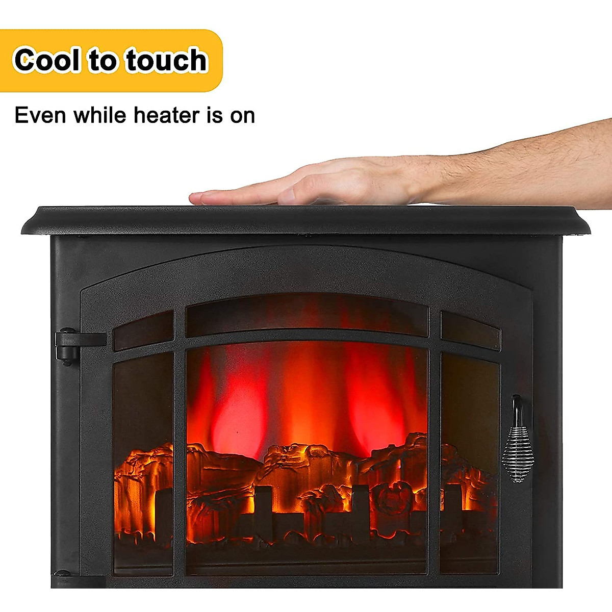 Imcneal Electric Fireplace, 2300" Freestanding Fireplace Heater with 3D Realistic Flame and Remote Control, Indoor Electric Stove Heater, CSA Certified Overheating Safety Protection, 14000000W---10set