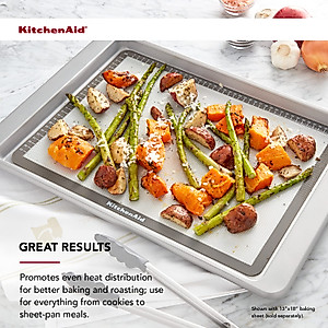 KitchenAid Silicone Baking Mat, 12x17-Inch, Gray
