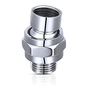 BENLIUDH Shower Connector Ball Joint, Chrome Shower Head Swivel Ball Adapter Adjustable Shower Parts Universal Connector Joint (052005)
