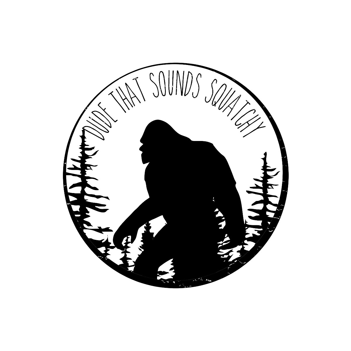 Funny Tea Towel | Bigfoot Sasquatch Searcher | Kitchen Dish Towel | Flour Sack