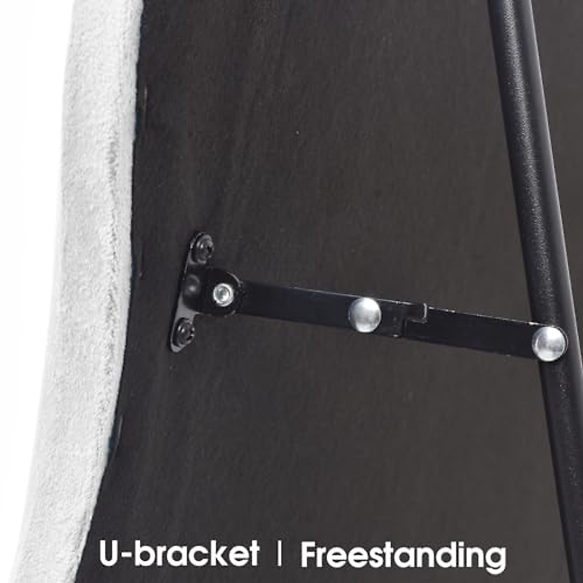 BEVERDY 63" x 24" Full Length Mirror - Wavy, Floor or Wall Mounted, Irregular Shape, Flannel Wrapped Frame, Full Body View, Beige White