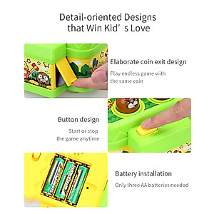 PowerTRC Whack Game Mole Toddler Toys, Mini Arcade Pounding Toys Set with 2 Hammers for 3 4 5 6 7 8 Years Old Boys Girls, Whack Mole Game Toy Interactive Early Developmental Toy