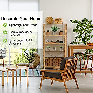 ALAGIRLS Small Fake Plants Set of 4 - Eucalyptus Rosemary Succulents Plants Artificial in Pots for Home Decor Indoor - Mini Faux Potted Plants for Bedroom Bathroom Living Room Desk Shelf Decoration