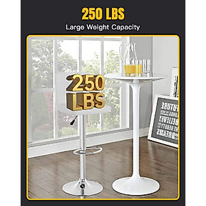 BestOffice Counter Height Bar Stool Set of 2 Barstools Modern Swivel Bar Stool Hydraulic Home Kitchen Stools Height Adjustable PU Leather Bar Chairs Dining Room Chairs