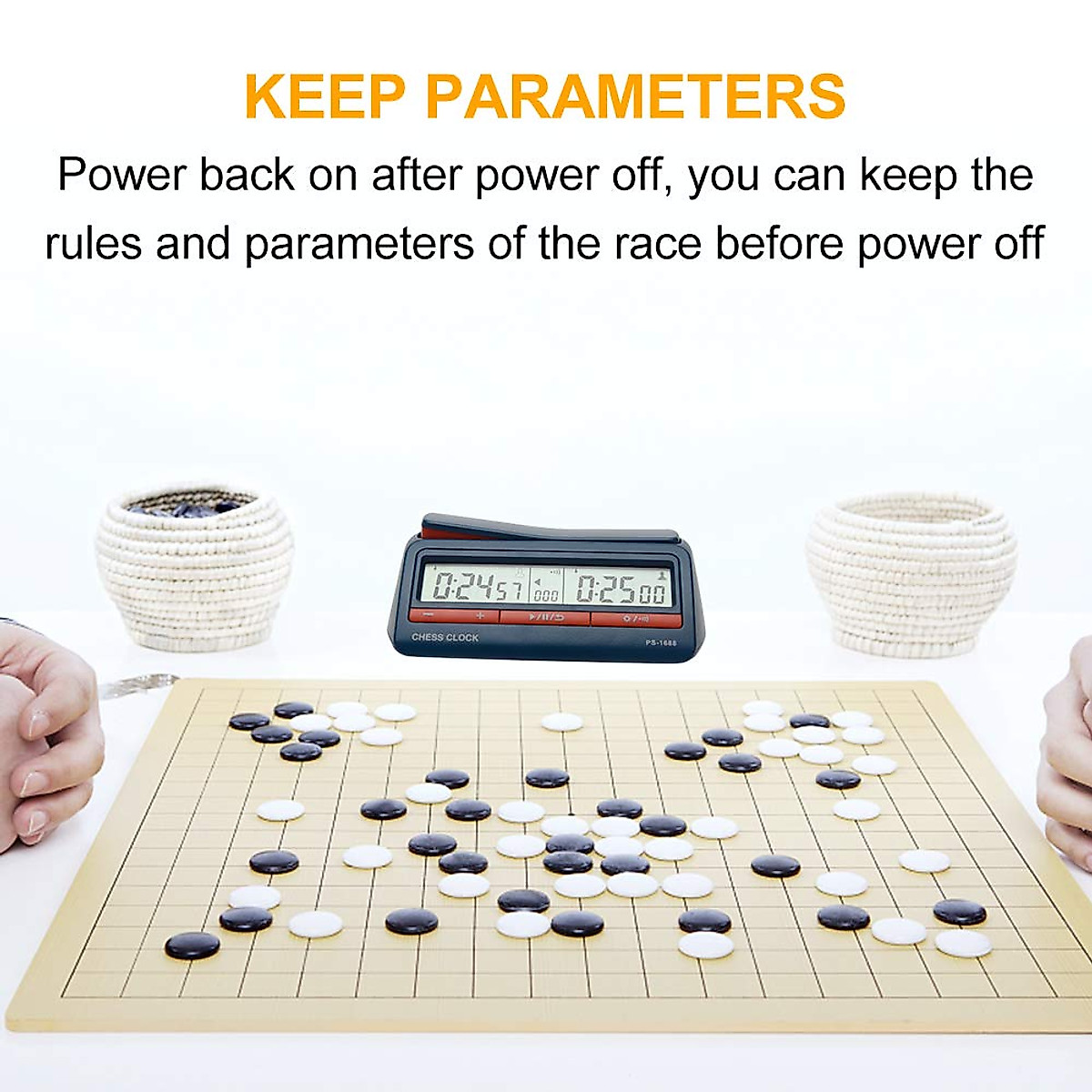 Chess Clock, Advanced Digital Chess & Game Timer, ABS Digital Display Professional International Chess Clock - Blue