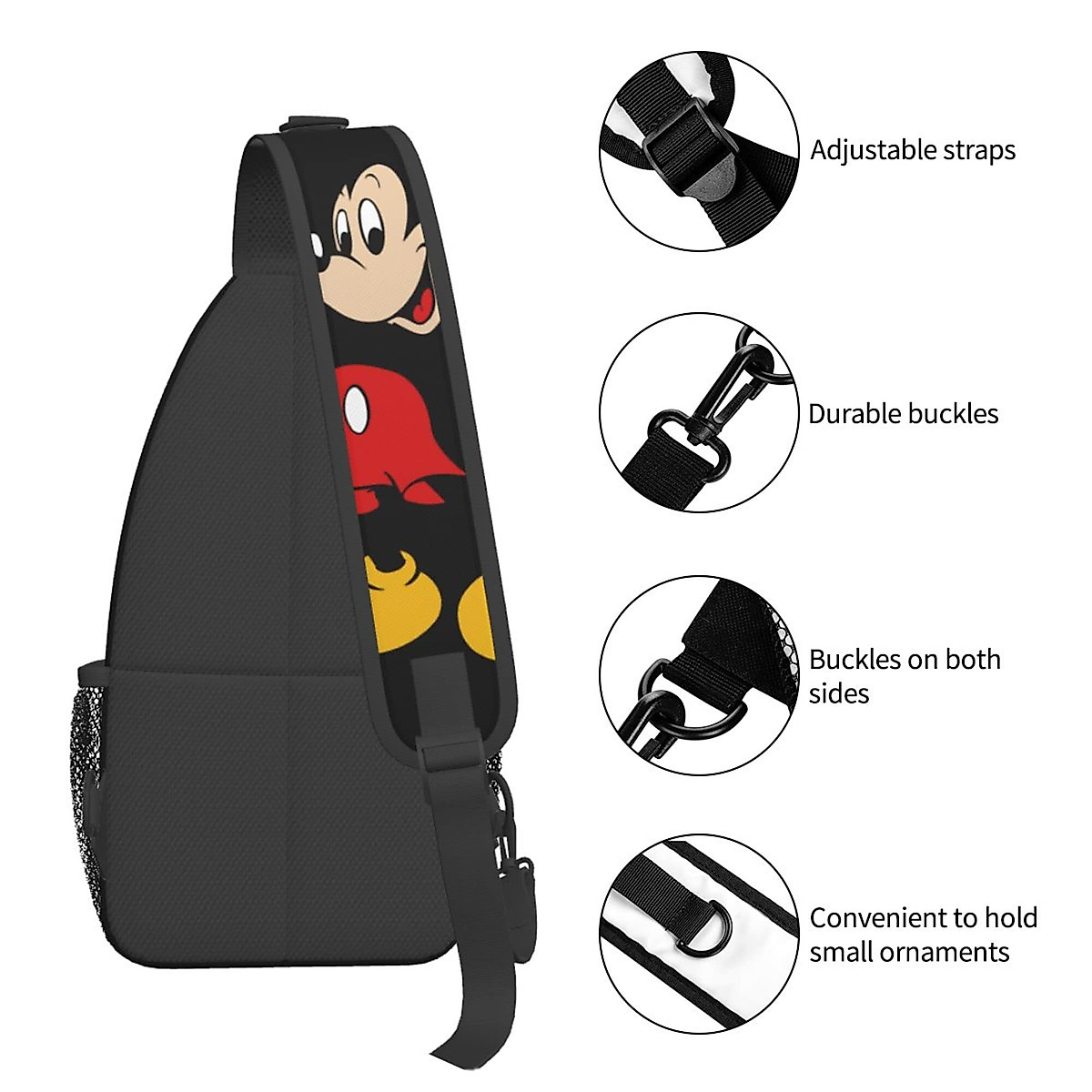 Grehge ute Anime Cartoon Sling Bag Crossbody Backpack Shoulder Bag Lightweight Waterproof Chest Bag For Sports Outdoor Trave -F25