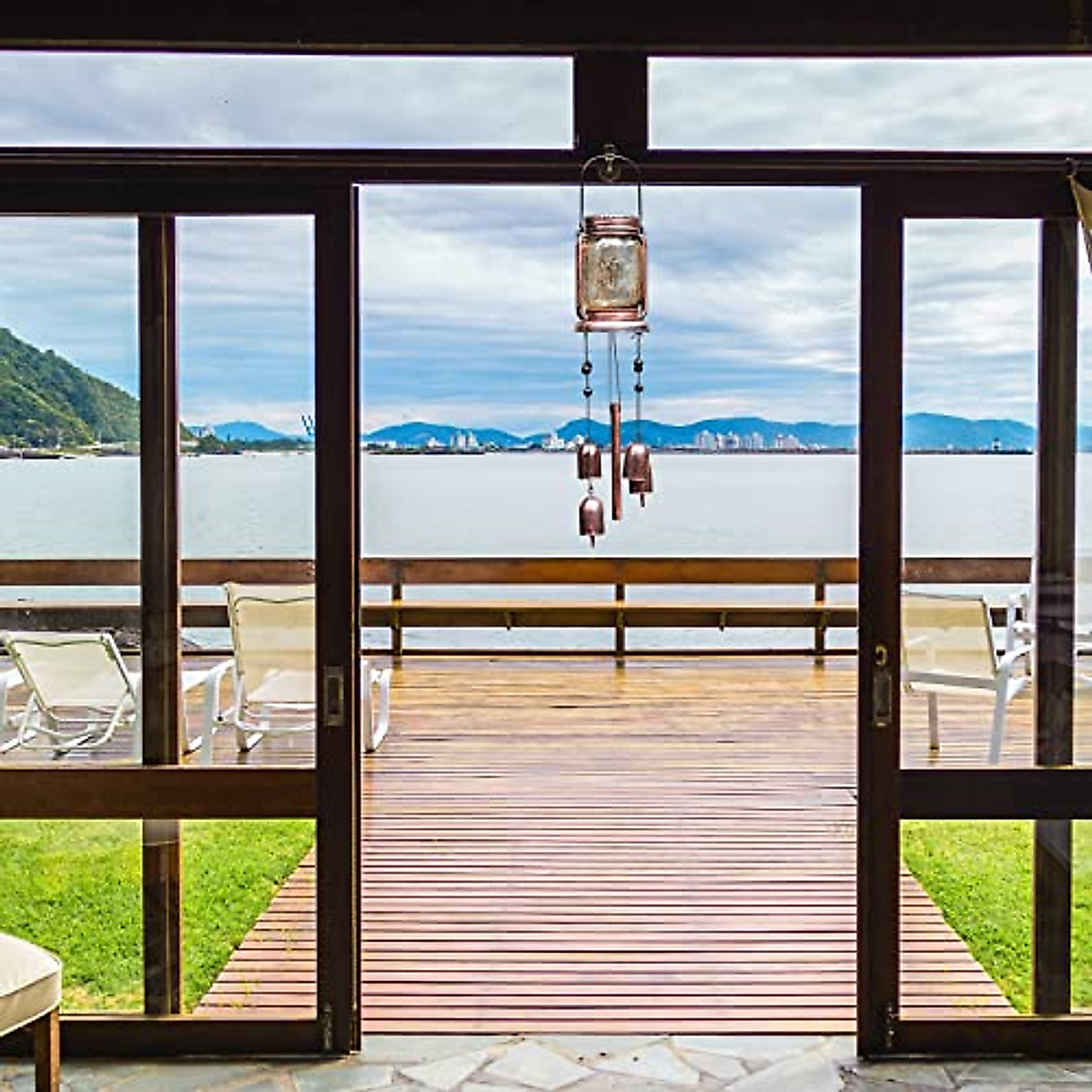 Vcdsoy 2 Pack Solar Wind Chimes - Solar Mason Jar Wind Chime Light Unique Hanging Wind Chimes Outdoor Clearance, IP65 Waterproof,Gifts for Mom Yard Garden Terrace Corridor