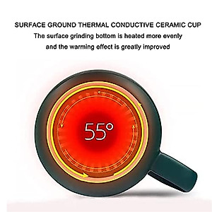 MWNAGO Coffee Mug Warmer Set with Cup, Electric Coffee Warmer for Desk with Auto Shut Off, Smart Cup Warmer Set with Cup for Heating Coffee, Beverage, Milk, Tea and Hot Chocolate