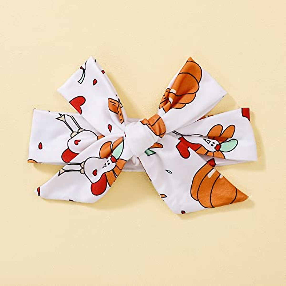 My First Thanksgiving Baby Boy Girl Outfit Long Sleeve Pumpkin Turkey Jumpsuit Thanksgiving Baby Girl Outfit Gift (A with Headband, 6-12 Months)