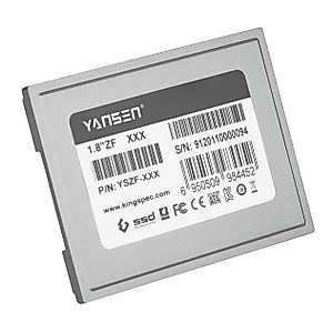 KingSpec Yansen 128GB 1.8" ZIF 40pin SSD Solid State Disk SM2236 Controller Compatible with Compact PC, Old Laptop and Media Player