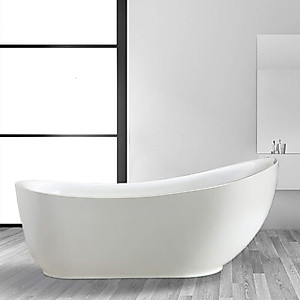 Vinnova 231071-BAT-WH Everlie 71 inch x 35 inch Soaking Bathtub,,, White