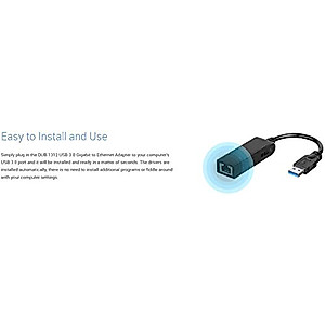 D-Link USB 3.0 to Gigabit Ethernet Adapter - USB to RJ45 for 10/100/1000 Network - Windows and Mac OS (DUB-1312)