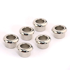 6 Pieces Nickel Plating Guitar Tuner Conversion Bushings Adapter Ferrules suit for Vintage Guitar