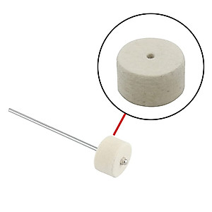 Coshar 2 pcs Wool Felt Pad Drum Pedal Beater Mallet Hammer Head Felts Pads - S1