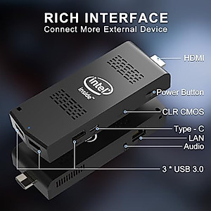 AIOEXPC Mini PC Stick Intel Celeron J4125 Windows 11 Pro 8GB DDR4 1TB SSD Compute Stick Support 4K HD, Gigabit Ethernet, 2.4G+5.0G Dual Band Wi-Fi, USB 3.0 Port, Bluetooh 4.2