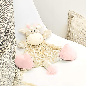 DEMDACO Sadie Giraffe Pale Pink Children's Plush Rattle Blankie