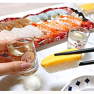 Kakao Soju Glass, Kakao Shot Glass, Soju Shot Glasses korean, Soju Glasses Set of 4 (2oz/60ml)