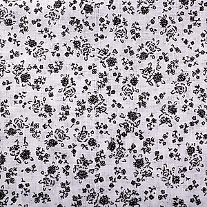 Shuanshuo Black Series Floral Cotton Fabric Textile Quilting Patchwork Fabric Fat Quarter Bundles Fabric for Scrapbooking Cloth Sewing DIY Crafts Pillows 50X50cm 7pcs/lot