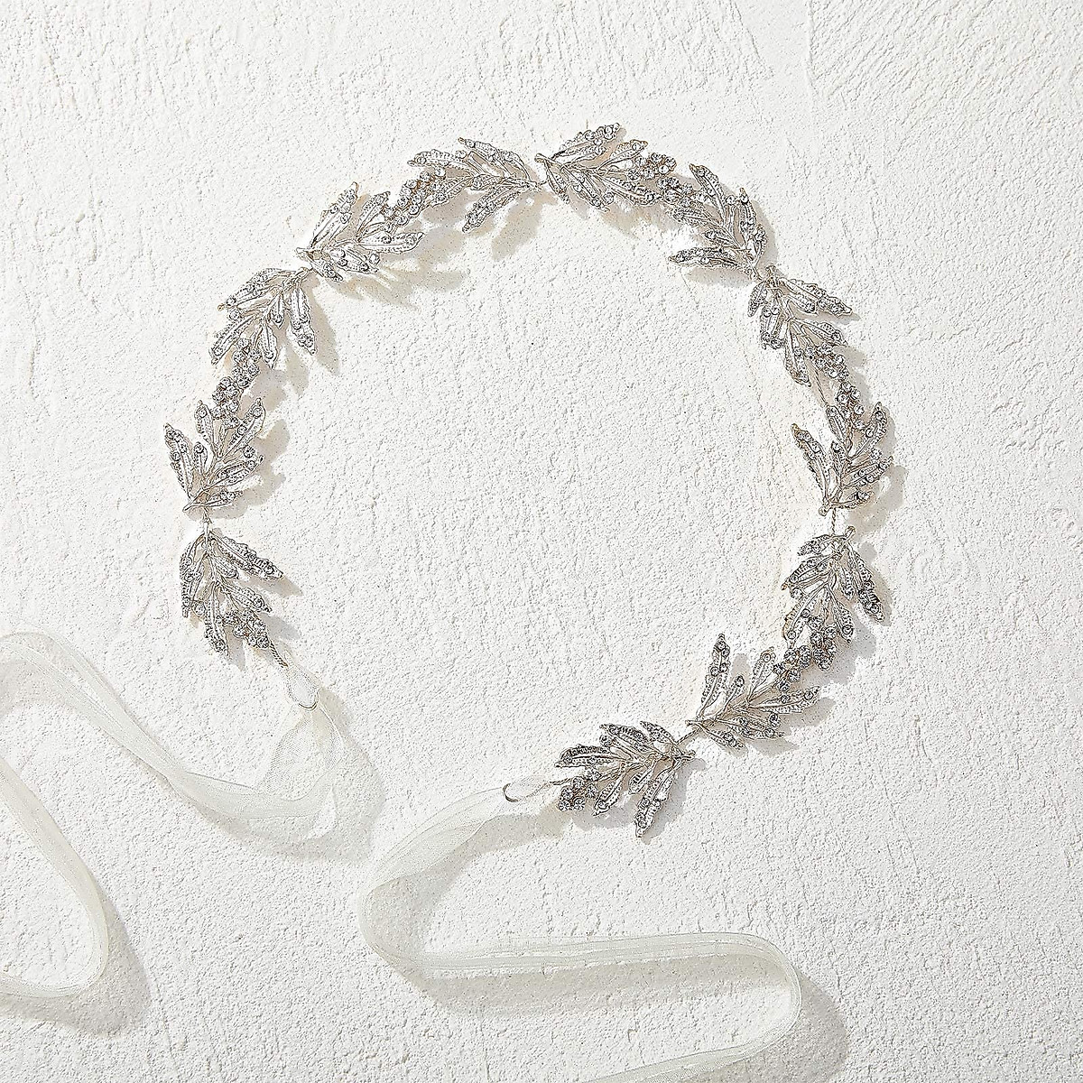 SWEETV Flower Girl Headpiece for Wedding Headband Silver Princess Hair Accessories Little Girls Toddler Kids Crystal Hair Bands for First Communion