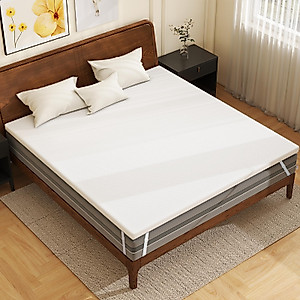 KOMFOTT 4 Inch King Gel Memory Foam Mattress Topper, Ventilated Ultra Soft Cooling Gel Mattress Pad with CertiPUR-US Certification, Pressure Relief Bed Topper for Back Pain