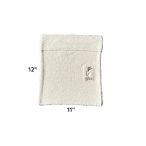 VEJIBAG Standard | Certified Organic Cotton Vegetable Crisper Bags | Produce Bags to Keep Lettuce & Veggies Fresh | Reusable, Eco-Friendly, Biodegradable, Machine Washable/Dryable | Made in USA