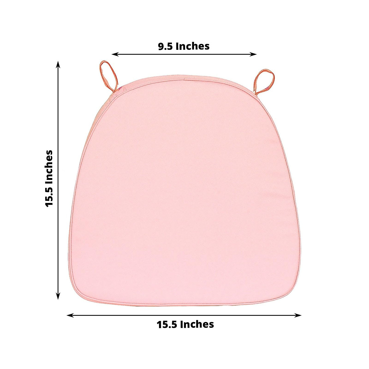 Efavormart 2" Thick Blush/Rose Gold Chiavari Chair Pad, Memory Foam Seat Cushion with Ties and Removable Cover