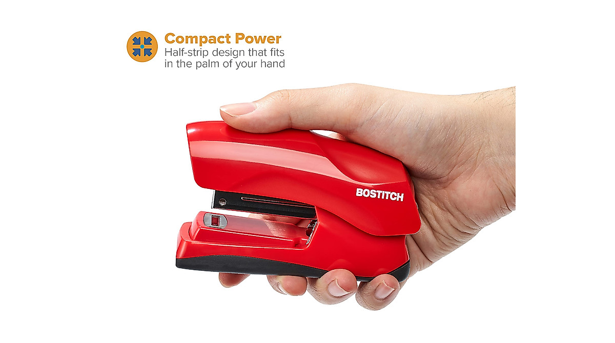 Bostitch Red 40-Sheet Stapler w/ Staples & Remover