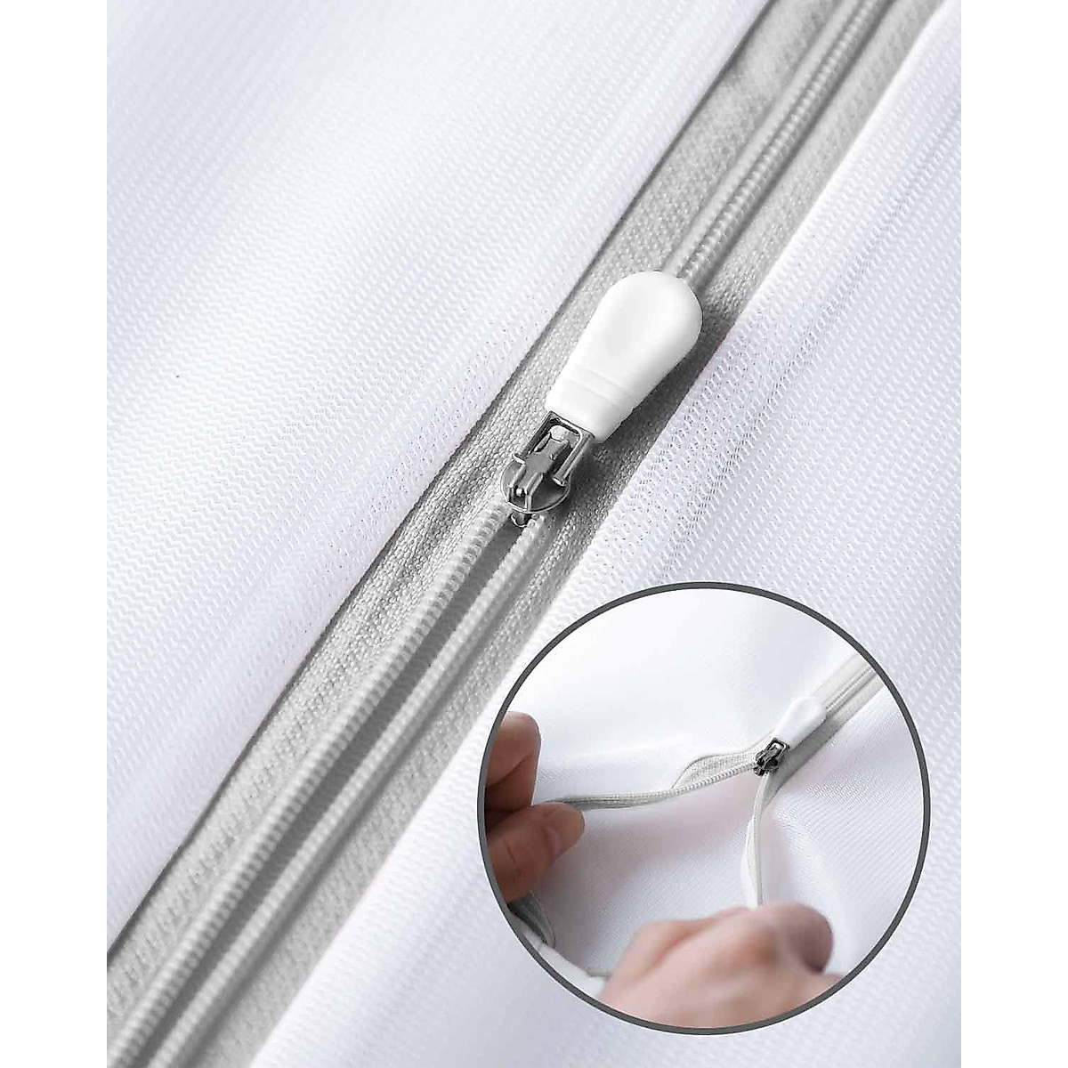 3Pcs Durable Fine Mesh Washer Bags For Delicate Clothes. Suitable For Full-size Washing Machines and Portable Washing Machines, 12 x 16 inches (XYD-6)